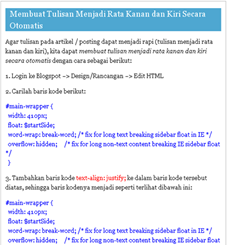 Membuat Tulisan Menjadi Rata Kanan dan Kiri Secara Otomatis